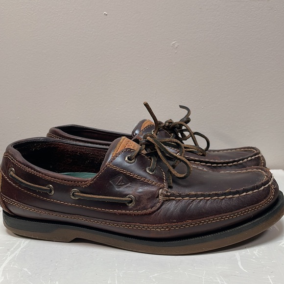 Sperry | Shoes | Sperry Top Sider Classic Brown Leather Boat Shoe Oi ...